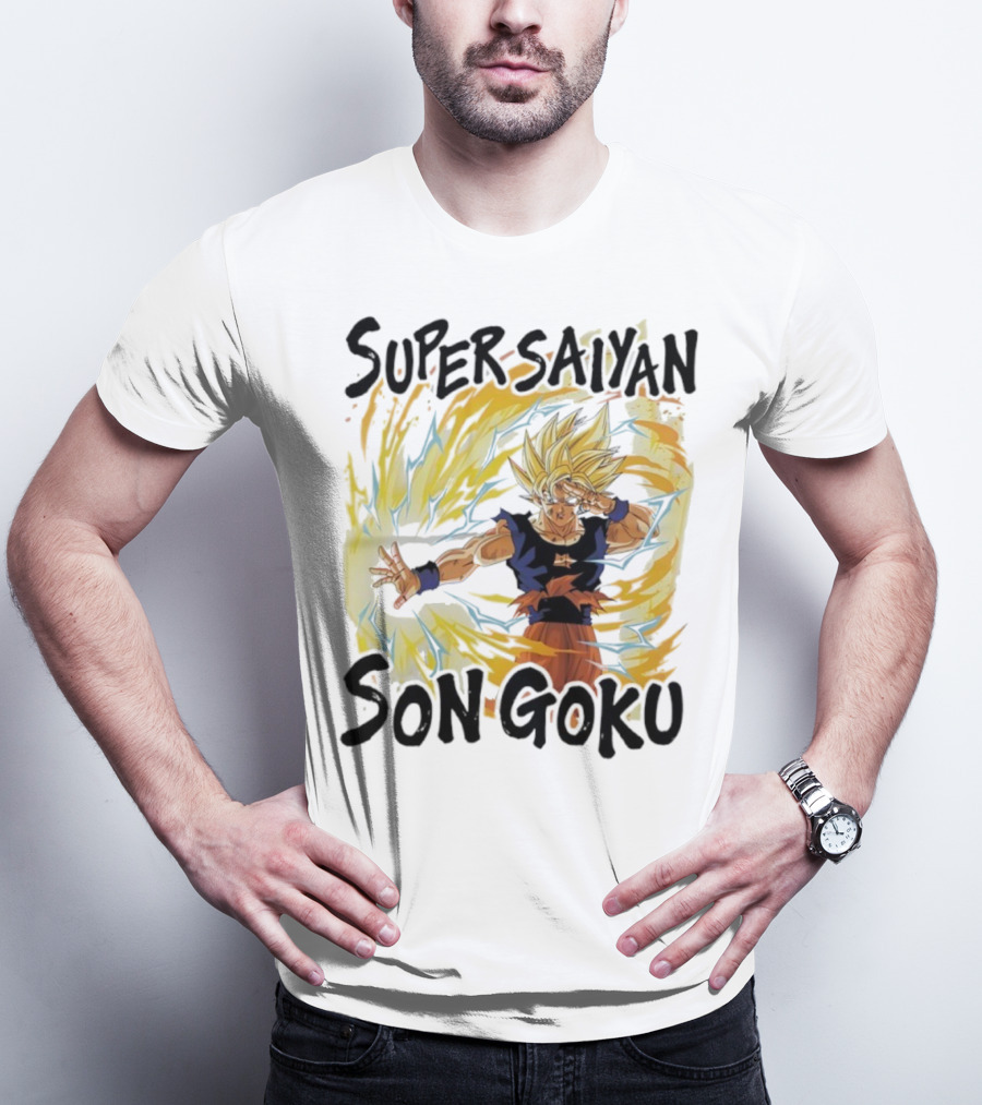 Super Saiyan Son Goku Dragon Ball Z Power Burst Aura Icon T-Shirt