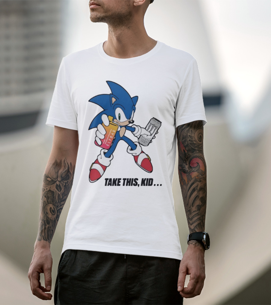 Take This Kid Sonic Hedgehog Elfbar Energy Can T-Shirt