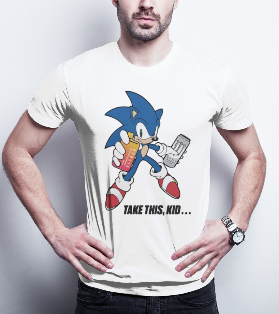 Take This Kid Sonic Hedgehog Elfbar Energy Can T-Shirt