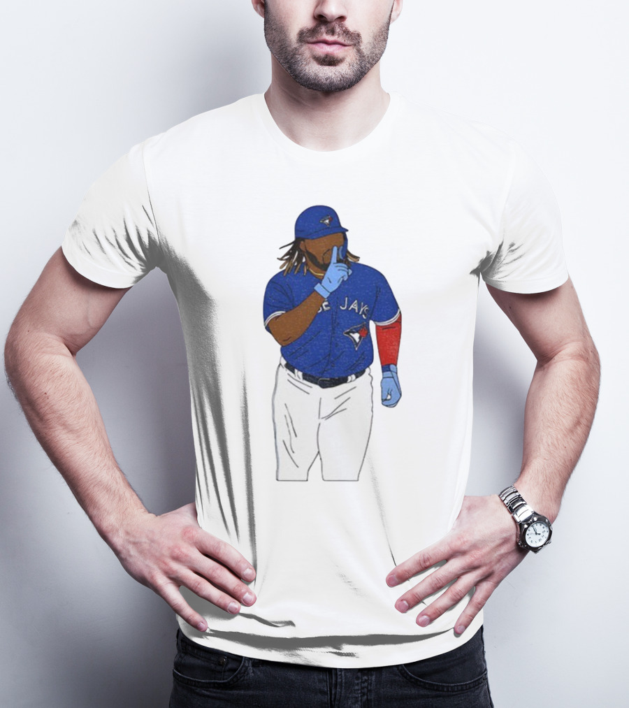 Vladimir Guerrero Jr Shhh Gesture Toronto Blue Jays Player Iconic Pose T-Shirt