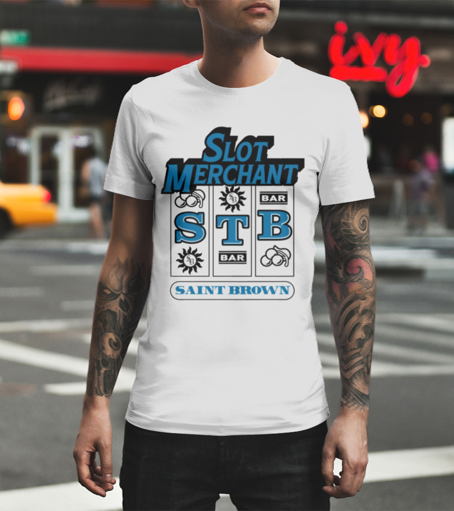 Slot Merchant STB Saint Brown Slot Machine T-Shirt