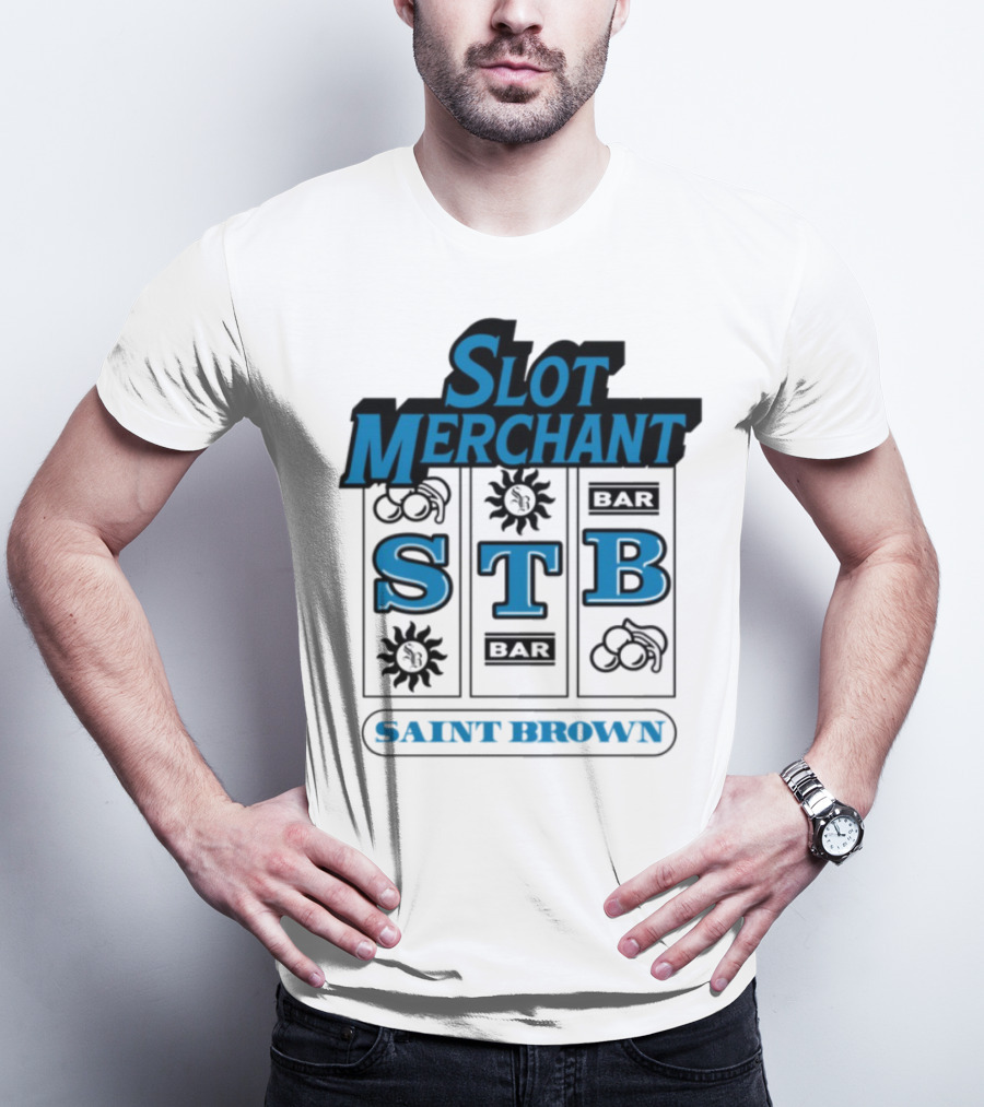 Slot Merchant STB Saint Brown Slot Machine T-Shirt