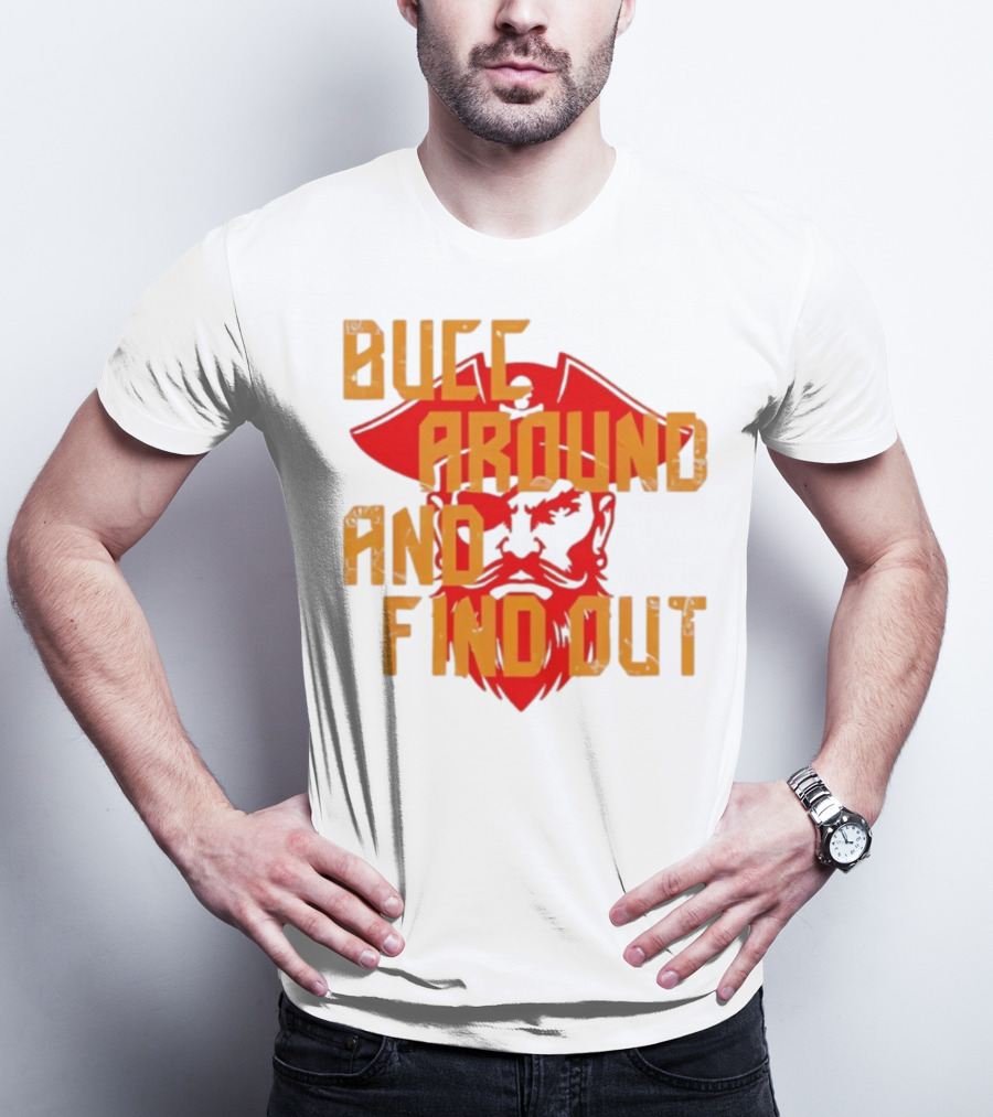 Bucc Around And Find Out Vintage Buccaneer Head Retro Style T-Shirt