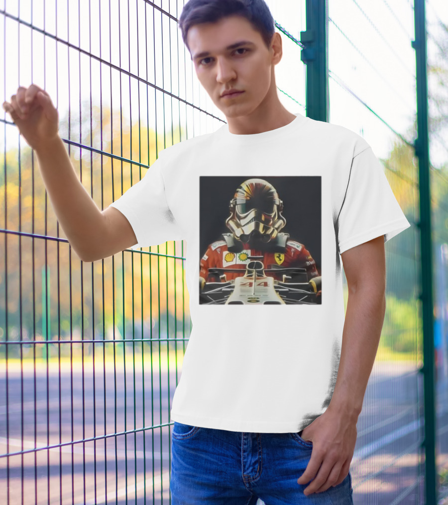 George Lucas Stormtrooper Formula 1 Ferrari Shell Petronas Mercedes Racing 44 T-Shirt
