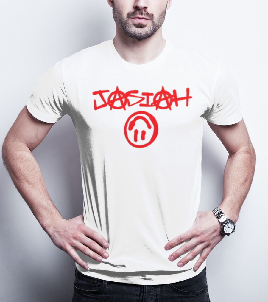 Jasiah Classic With Graffiti Style And Smiley Face T-Shirt