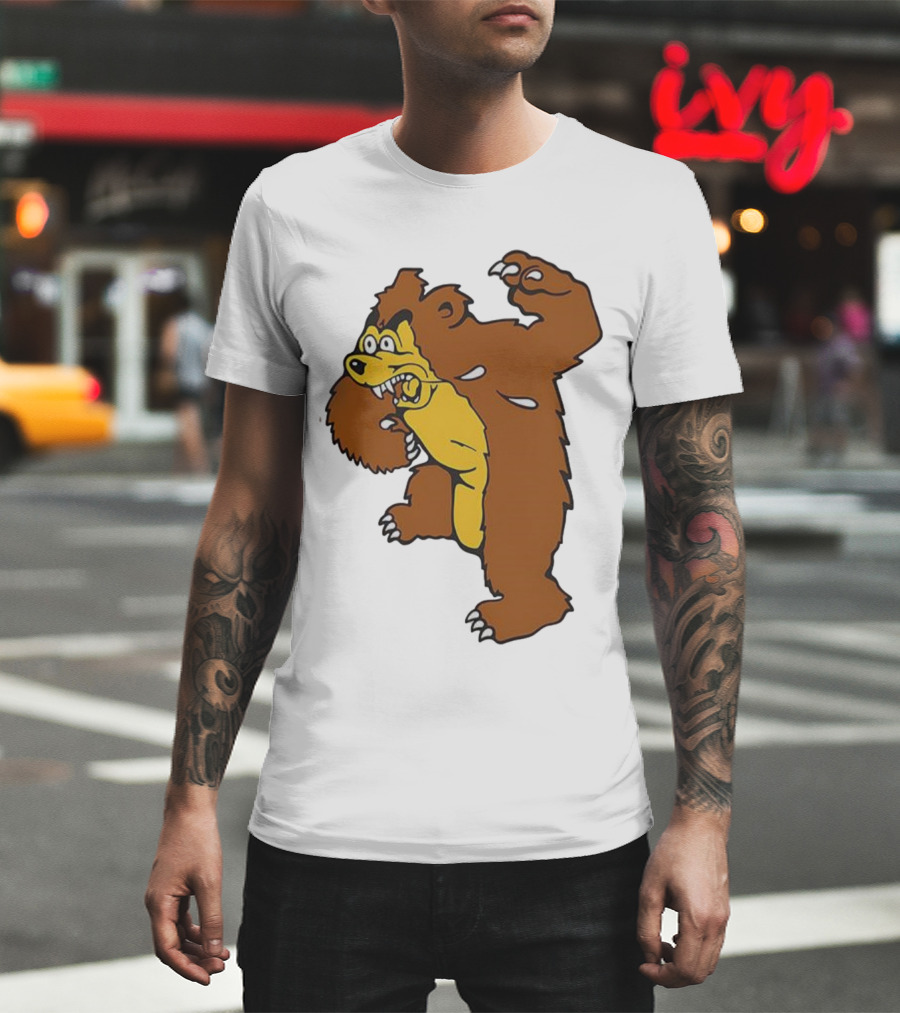 Montana Grizzlies Retro Monety Mascot Bear T-Shirt