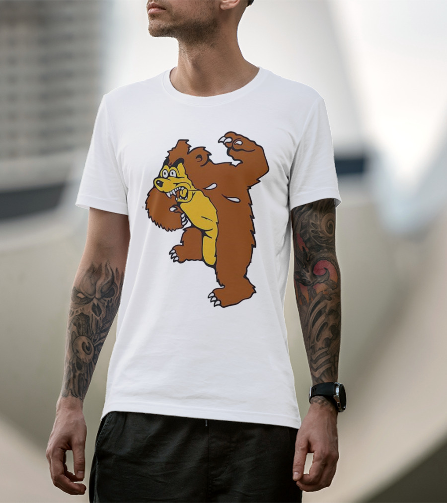 Montana Grizzlies Retro Monety Mascot Bear T-Shirt