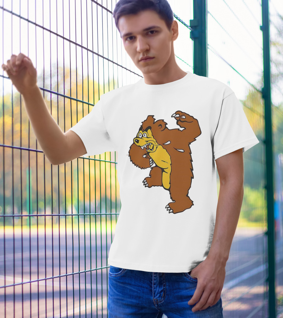 Montana Grizzlies Retro Monety Mascot Bear T-Shirt
