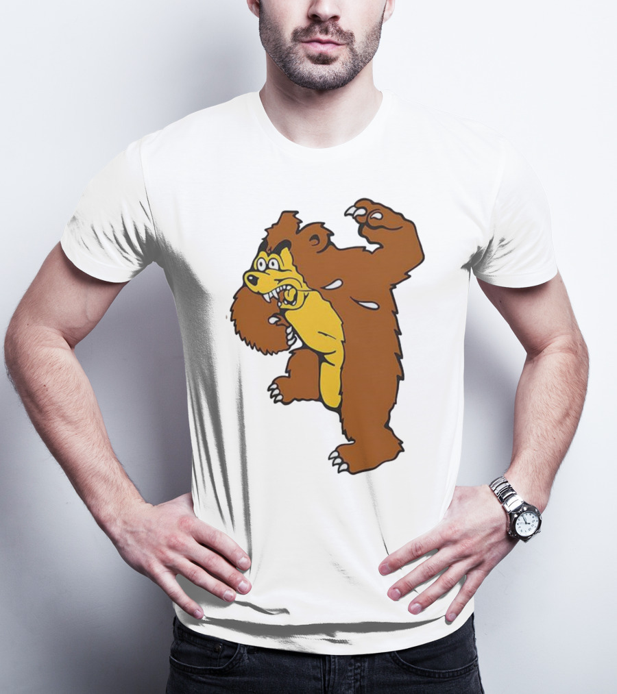 Montana Grizzlies Retro Monety Mascot Bear T-Shirt