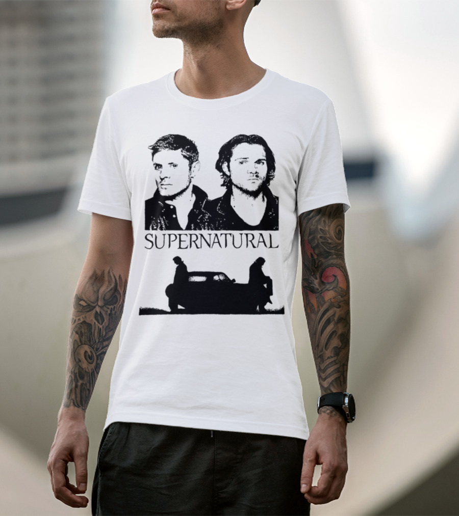 Sam And Dean Winchester Supernatural Impala Duo T-Shirt
