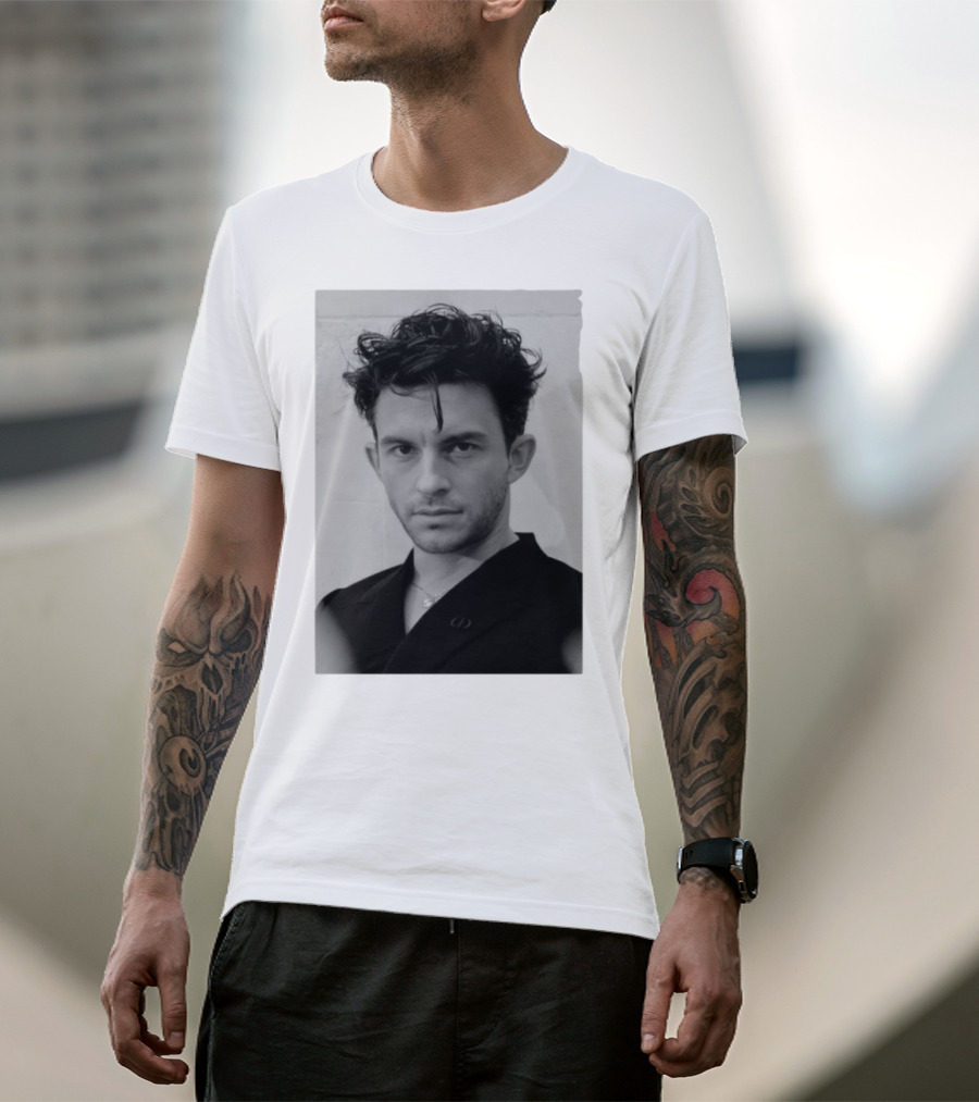 Jonathan Bailey Black And White Photography Portrait T-Shirt