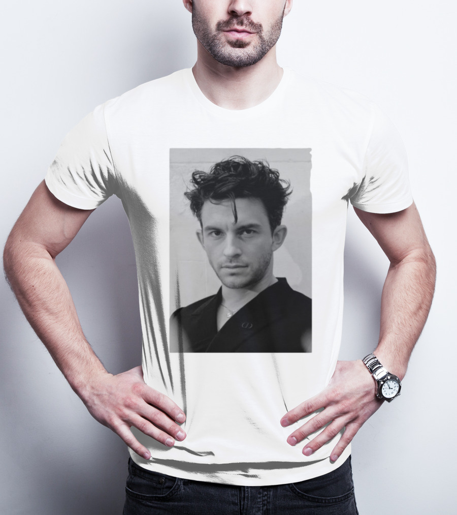 Jonathan Bailey Black And White Photography Portrait T-Shirt