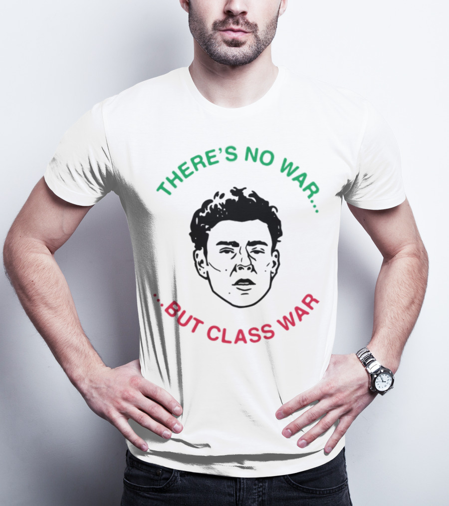 Luigi There's No War But Class War Text Iconic Green Red T-Shirt