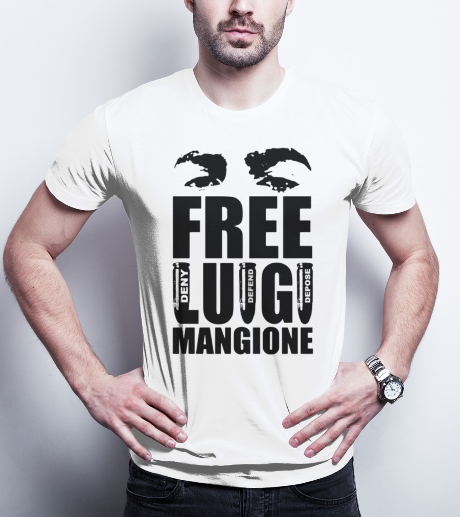 Free Luigi Mangione Crab Claws Deny Defend Depose T-Shirt
