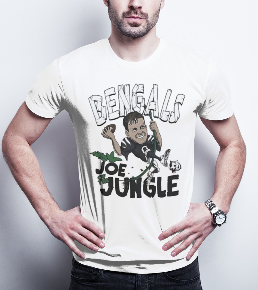 Bengals Joe Of The Jungle Caricature Football Player Artwork T-Shirt