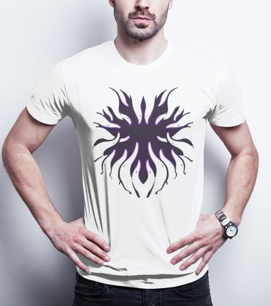 Kinetic Games Prestige IX Purple Abstract Flame Symbol T-Shirt
