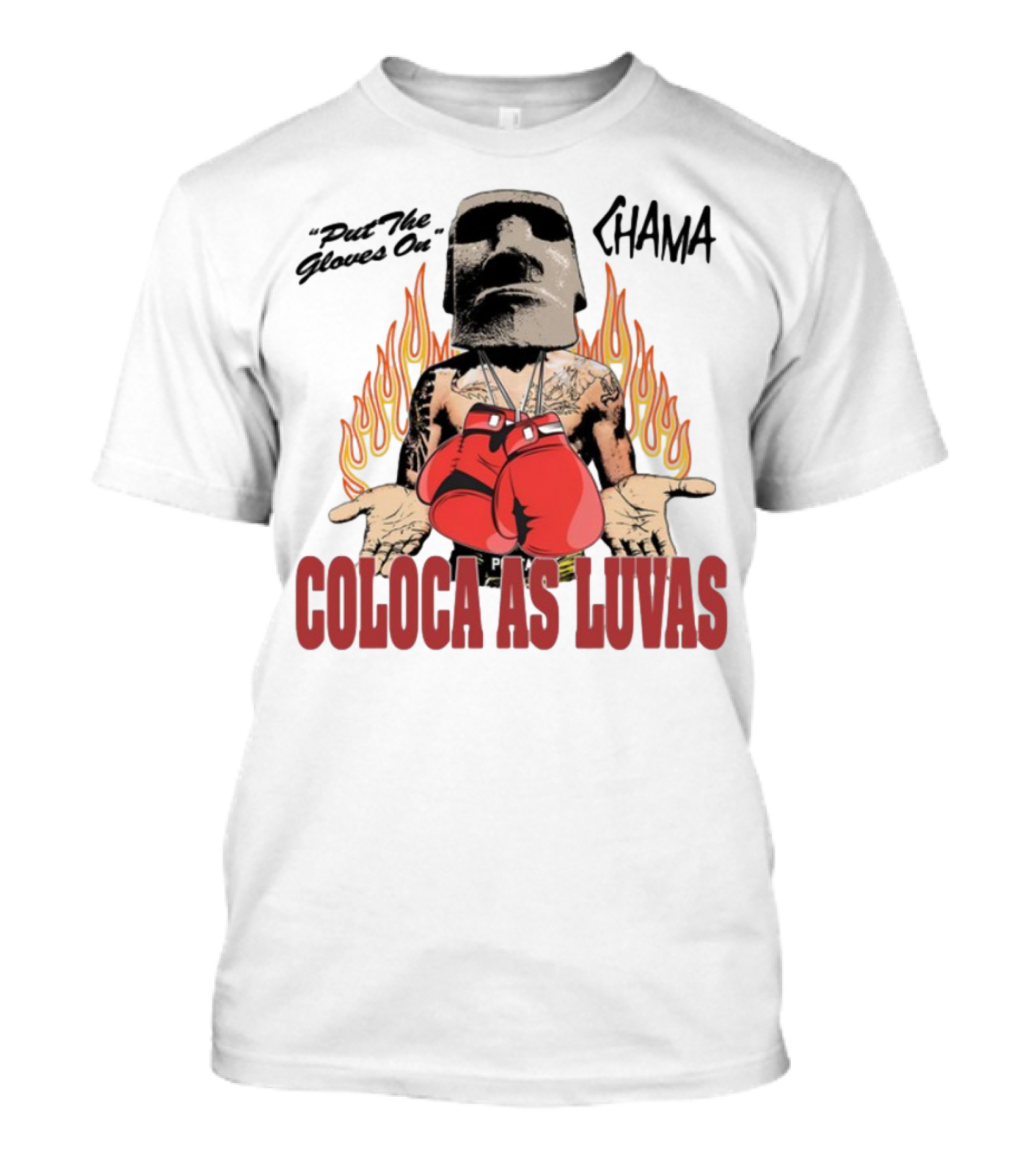 "Coloca As Luvas Put The Gloves On Flame Boxing" T-Shirt