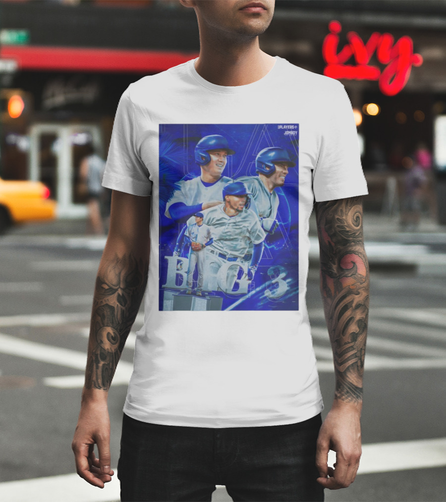 LA Big 3 IPlayers Jomboy Baseball Theme T-Shirt