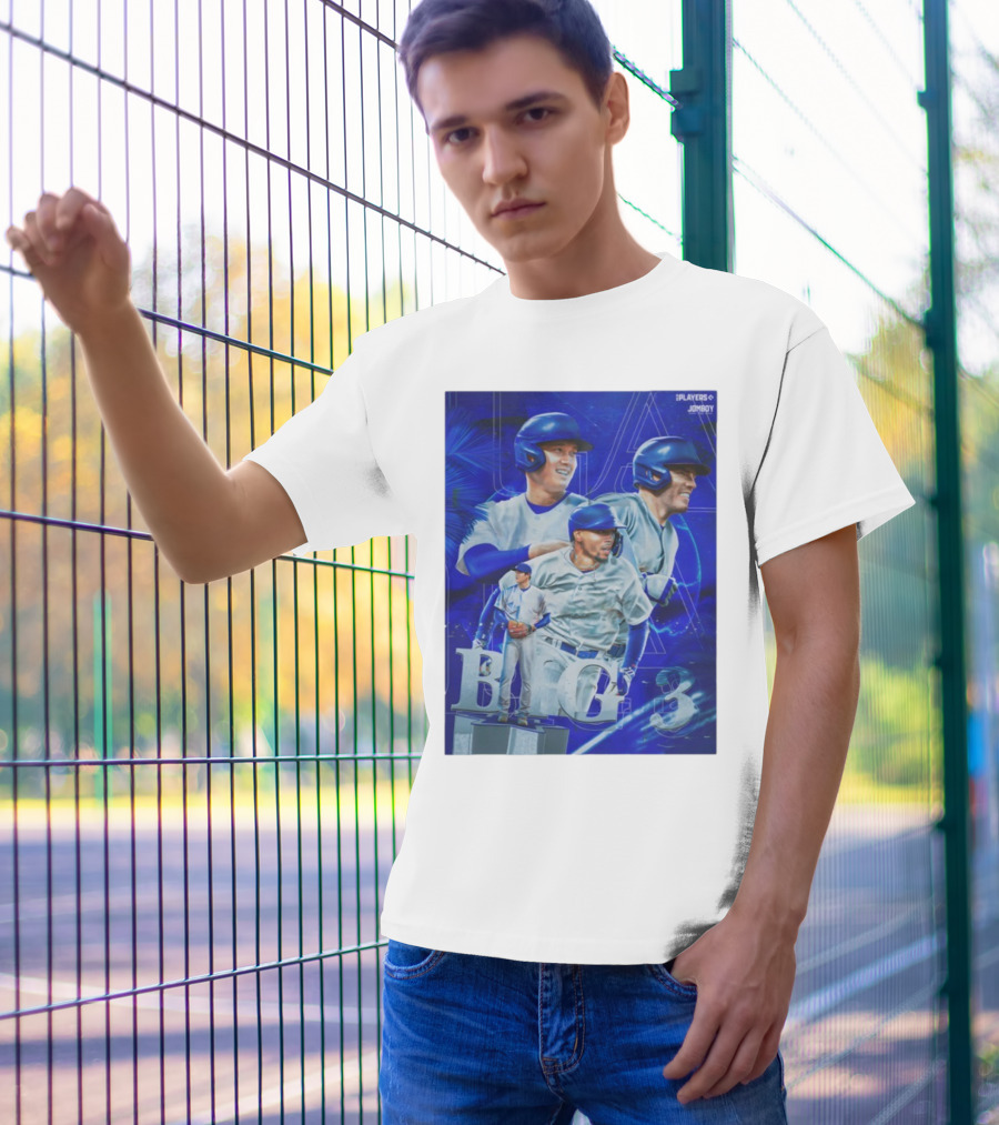 LA Big 3 IPlayers Jomboy Baseball Theme T-Shirt