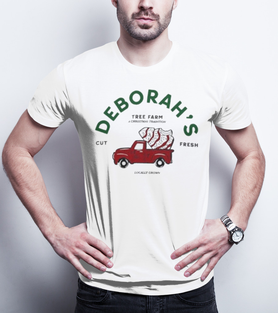 Deborah’s Tree Farm A Christmas Tradition Cut Fresh Locally Grown Holiday Truck T-Shirt