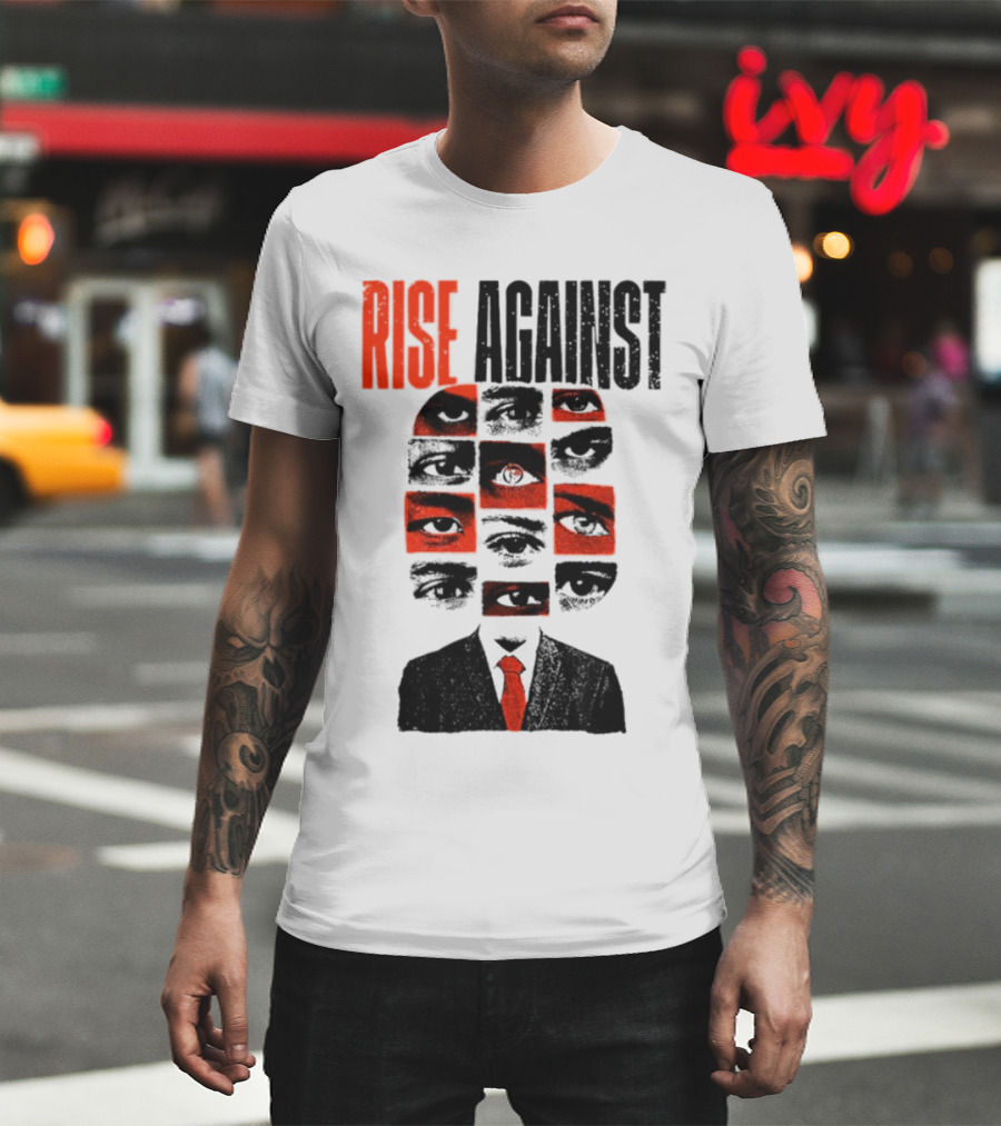 Rise Against Big Brother Surveillance Eyes Suit T-Shirt