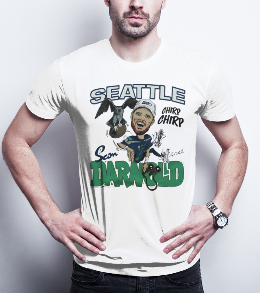 Seattle Seahawks Sam Darnold Chirp Chirp Signature T-Shirt