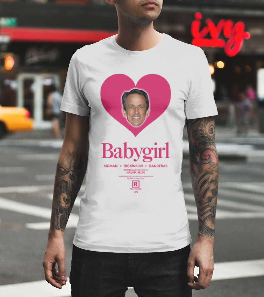 Seth Meyers Babygirl Heart Design T-Shirt