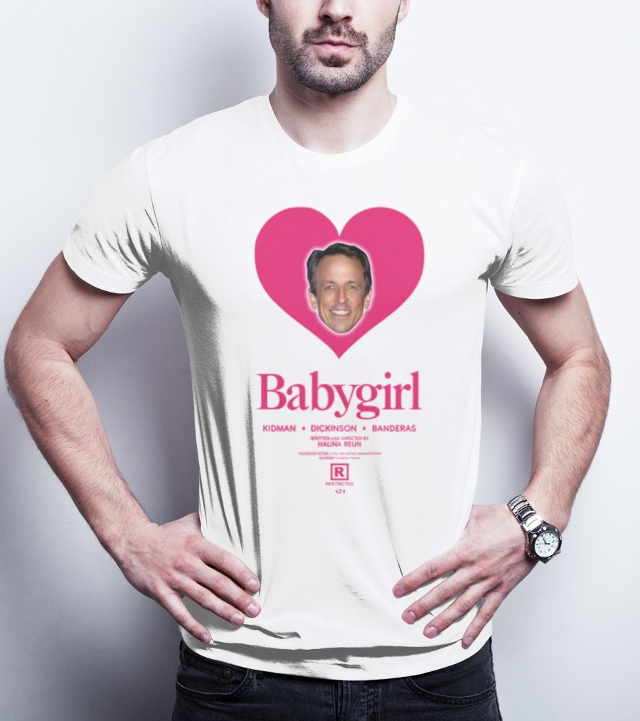 Seth Meyers Babygirl Heart Design T-Shirt