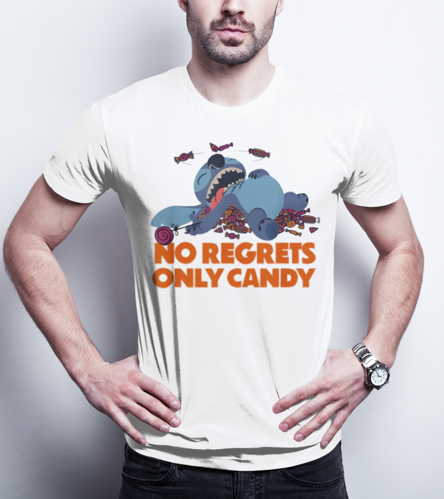 Stitch No Regrets Only Candy Halloween Disney T-Shirt