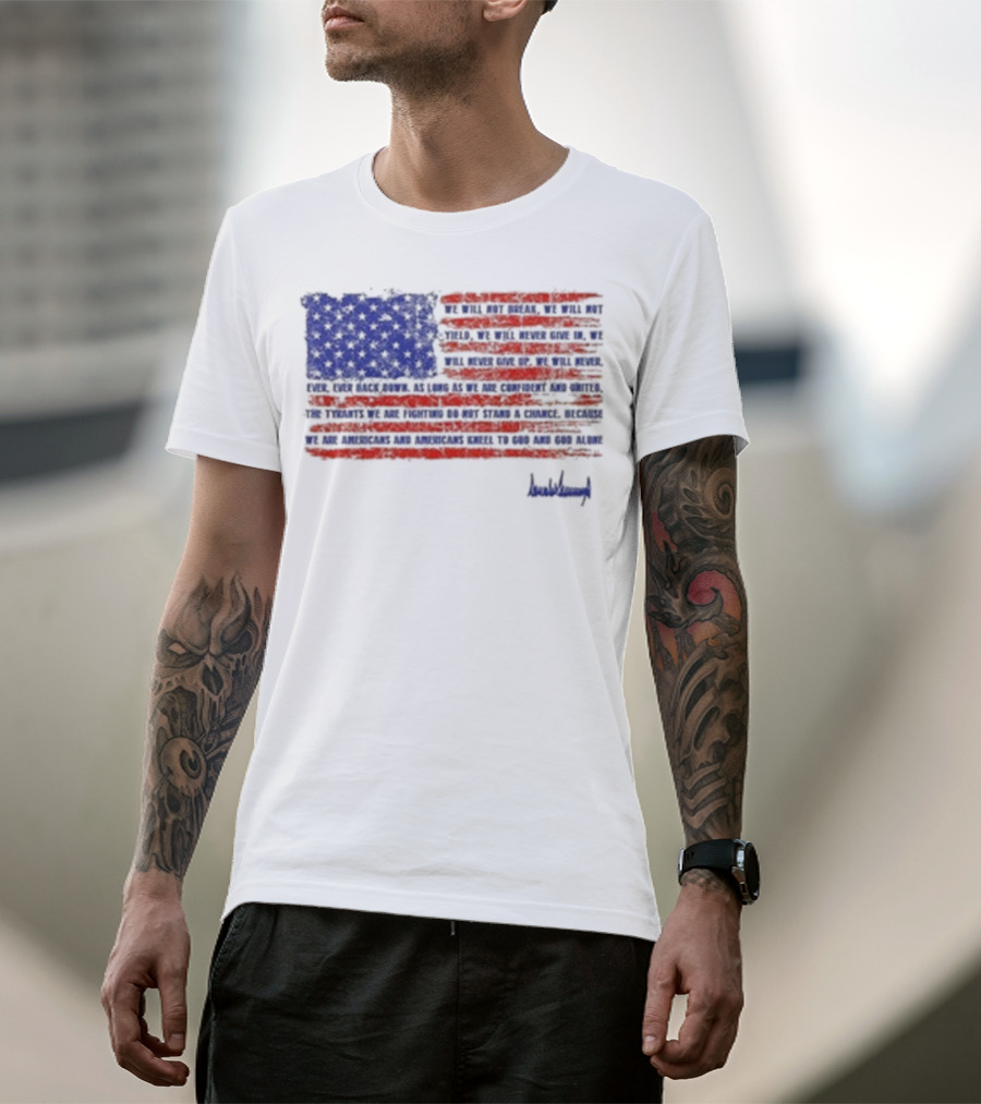 American Flag Trump Nation Proclamation Signed By Donald Trump T-Shirt