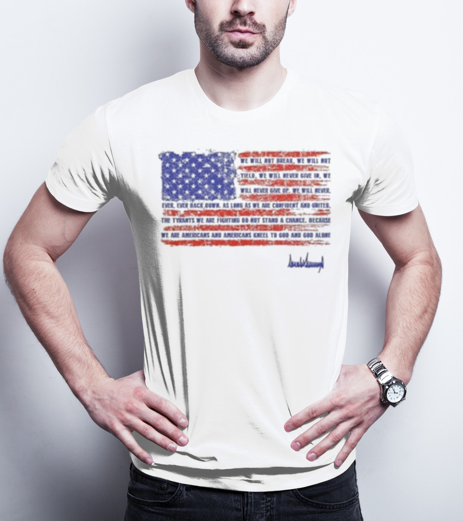 American Flag Trump Nation Proclamation Signed By Donald Trump T-Shirt