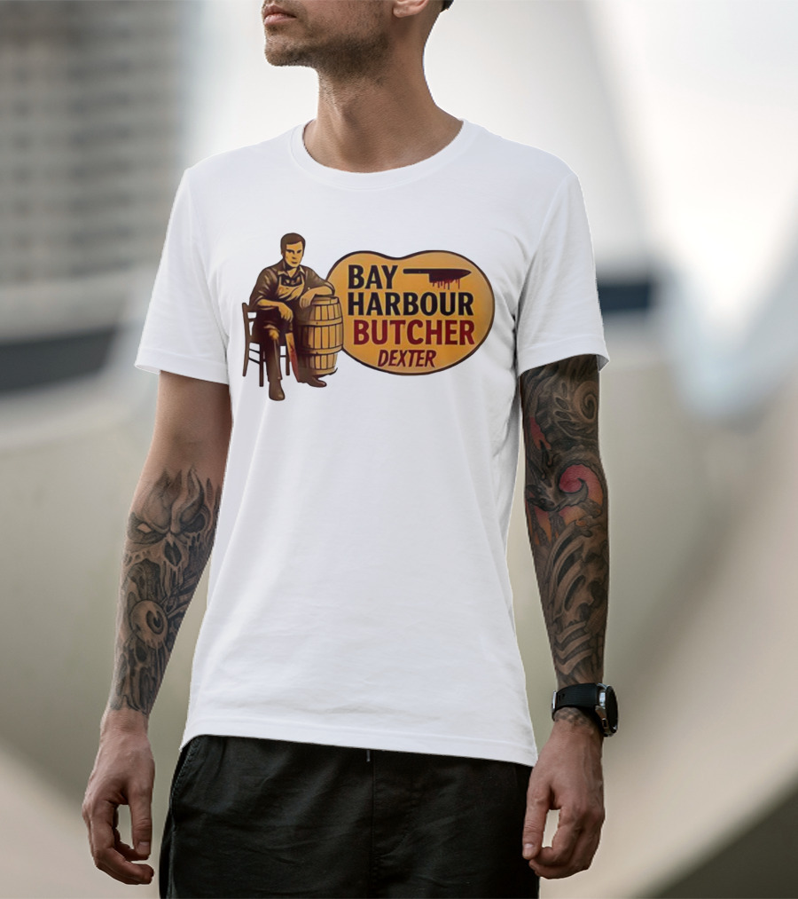 Bay Harbour Butcher Dexter Barrel Dark Vintage Style T-Shirt