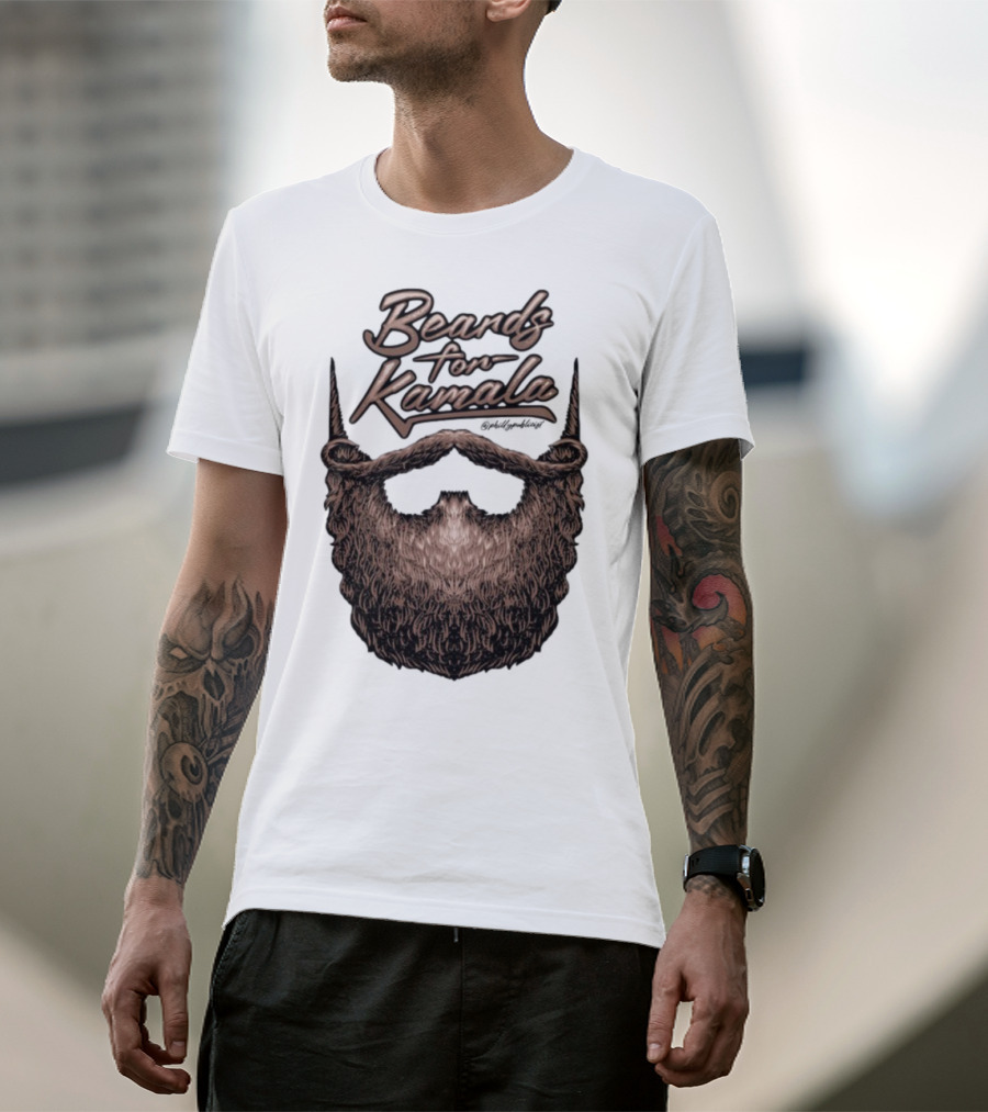 Beards For Kamala Philly Publicist Facial Hair Design T-Shirt