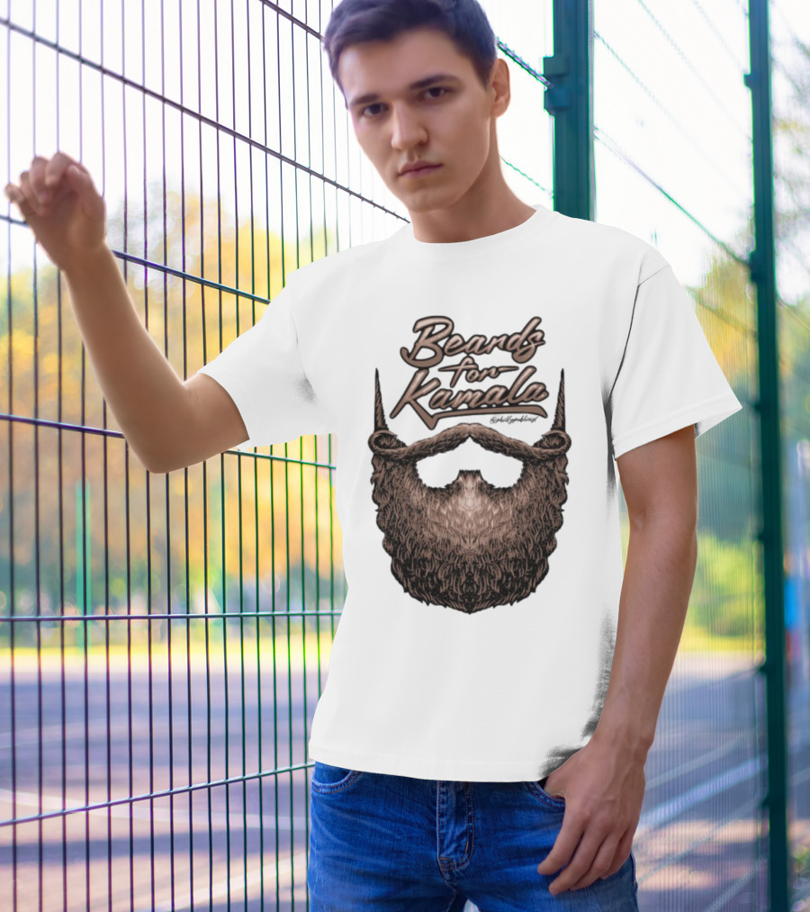 Beards For Kamala Philly Publicist Facial Hair Design T-Shirt