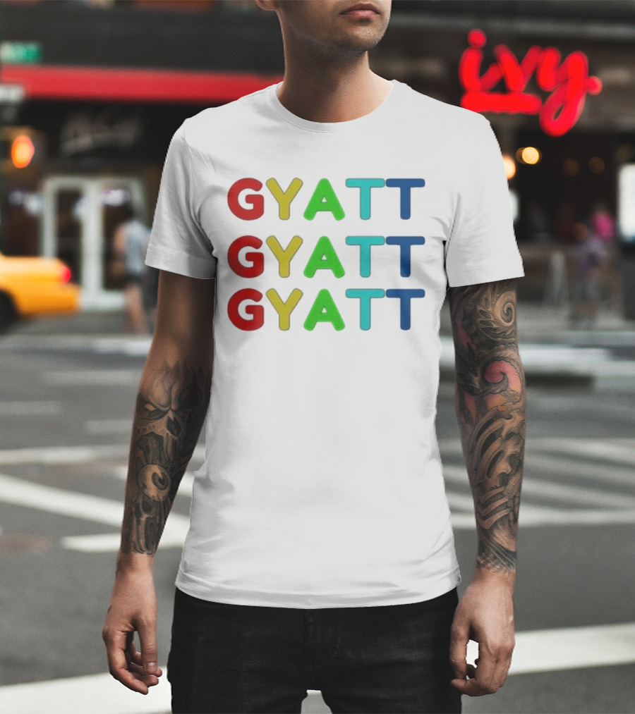 Benjixscarlett Gyatt Multicolor T-Shirt