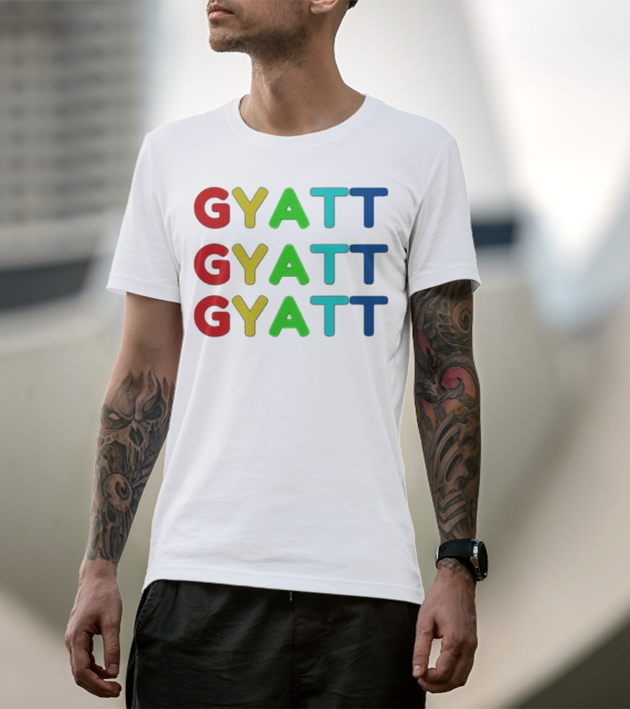 Benjixscarlett Gyatt Multicolor T-Shirt