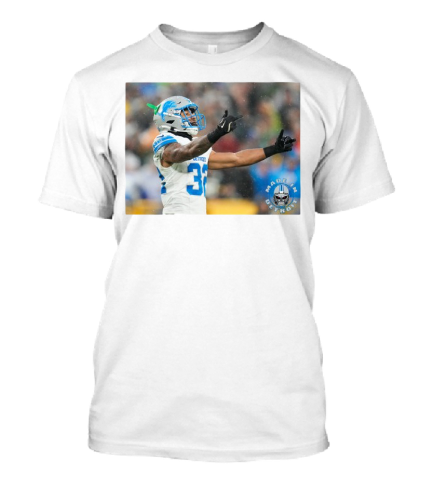 Detroit Lions Brian Branch Made In Detroit Football Celebration T-Shirt
