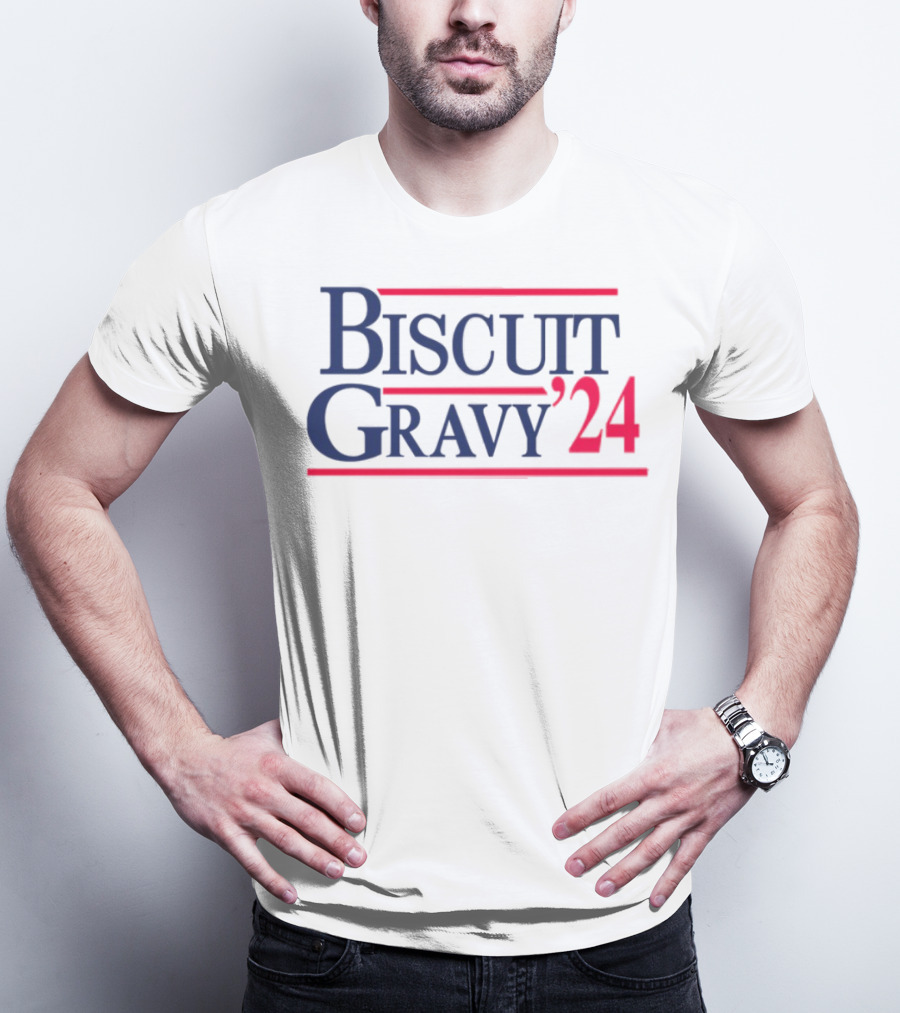 Biscuit Gravy '24 Red Blue T-Shirt