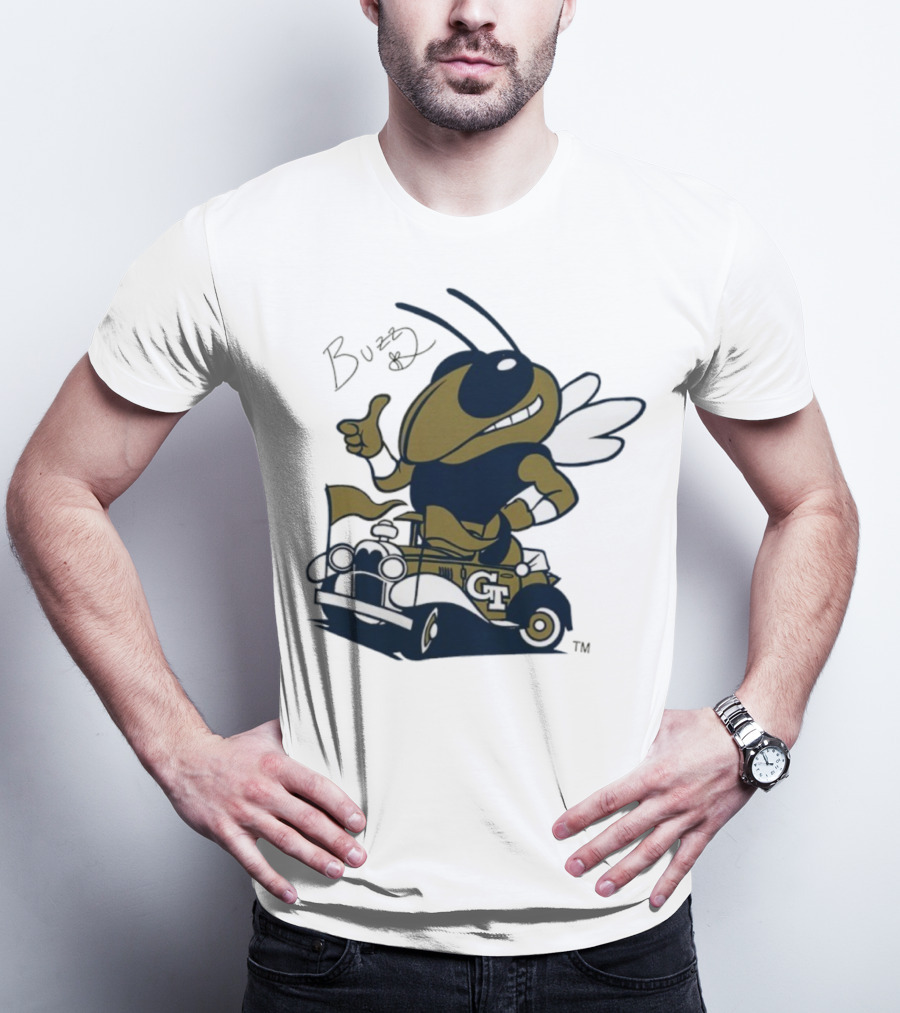 Buzz Georgia Tech Yellow Jacket GT Vintage Car Icon T-Shirt