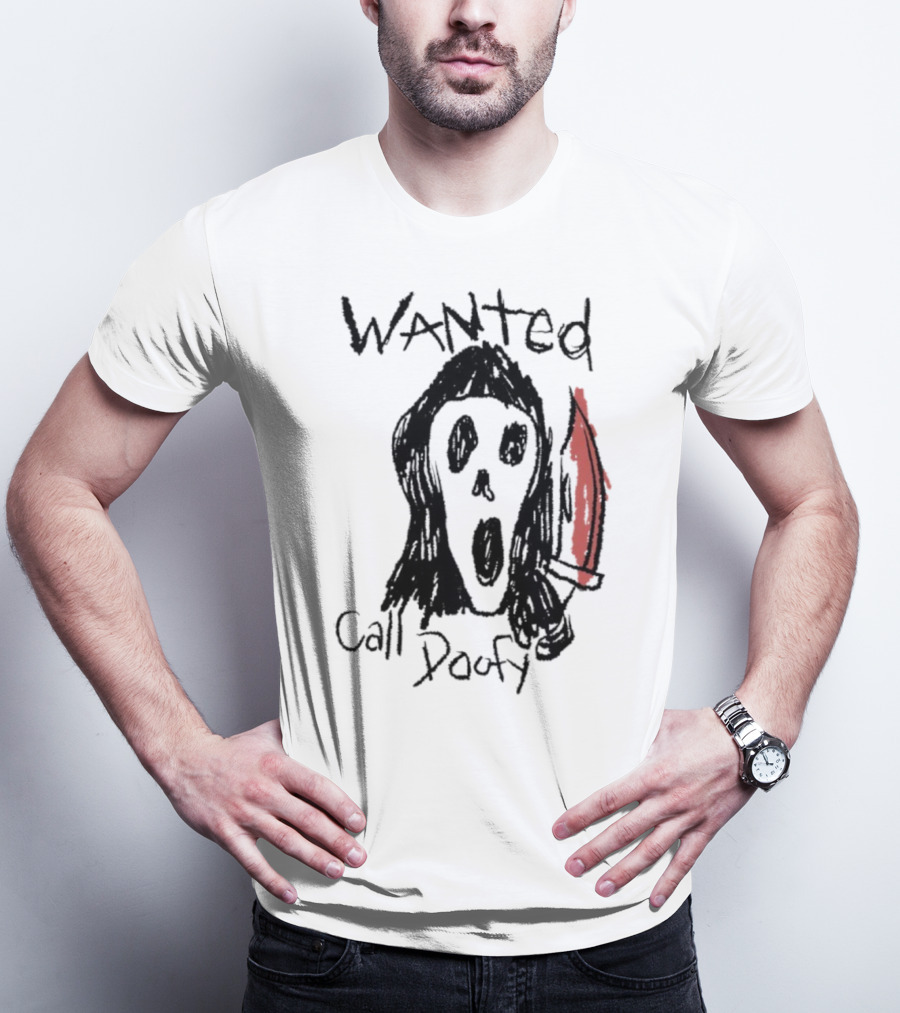 Wanted Call Doofy Scary Mask Knife T-Shirt