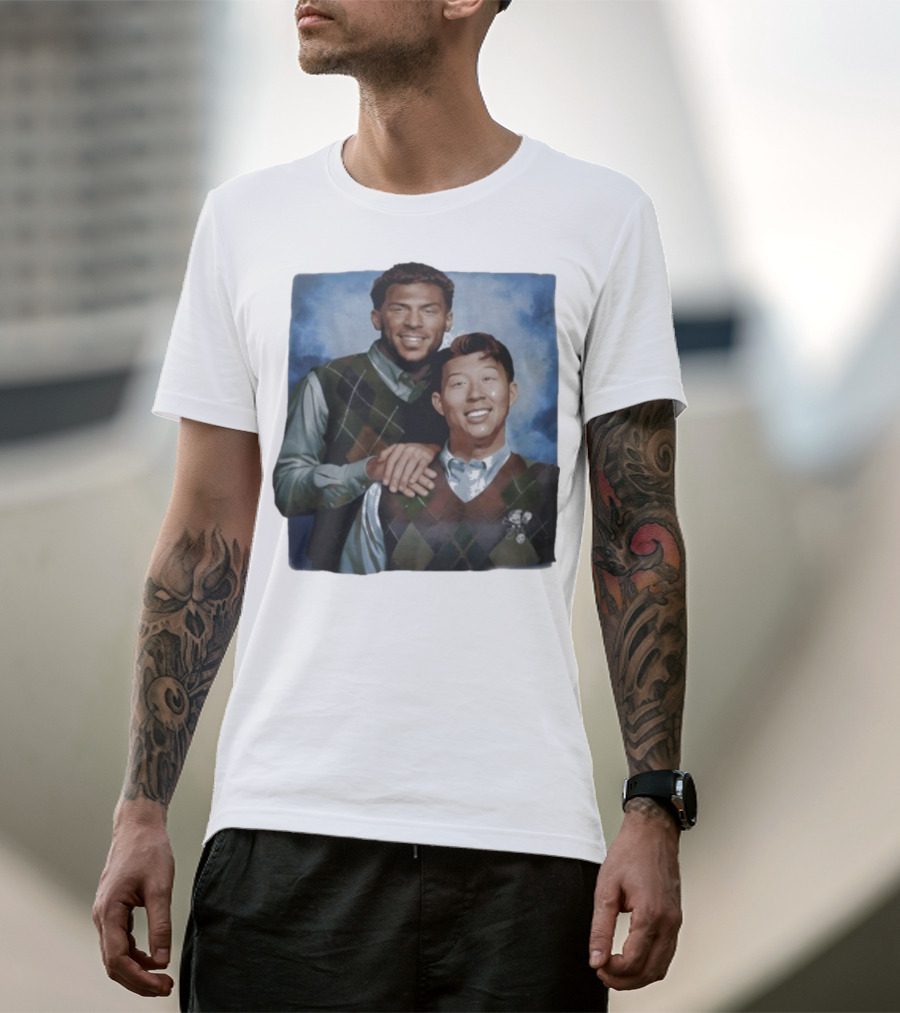 Denis Bouanga And Son Heung Min Los Angeles FC Step Brothers Vintage Style Comedy Parody Design T-Shirt