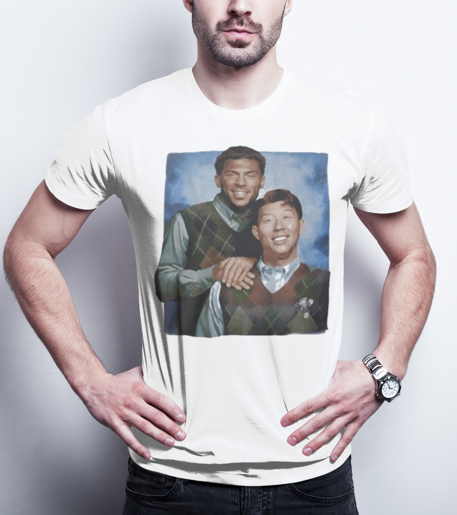 Denis Bouanga And Son Heung Min Los Angeles FC Step Brothers Vintage Style Comedy Parody Design T-Shirt
