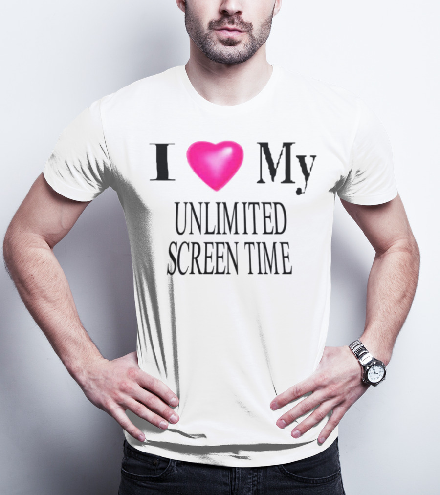 I Love My Unlimited Screen Time Heart T-Shirt