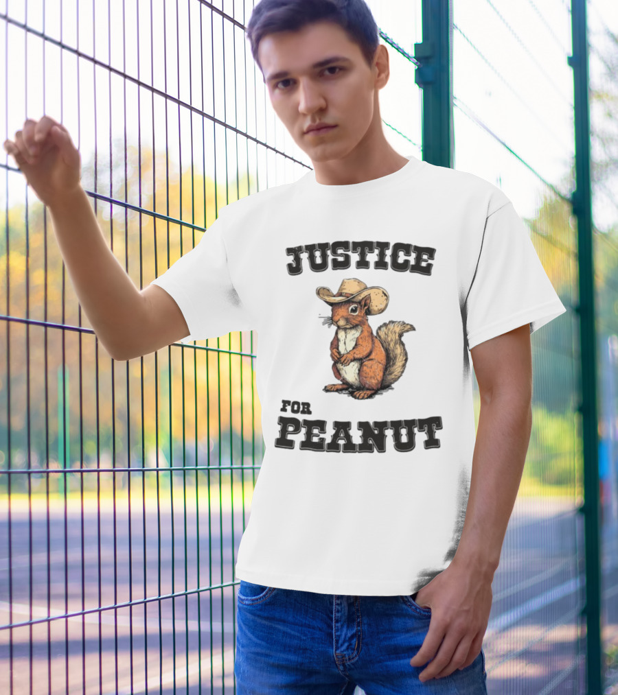 Justice For Peanut Cowboy Squirrel Limited Edition Alex Jones T-Shirt