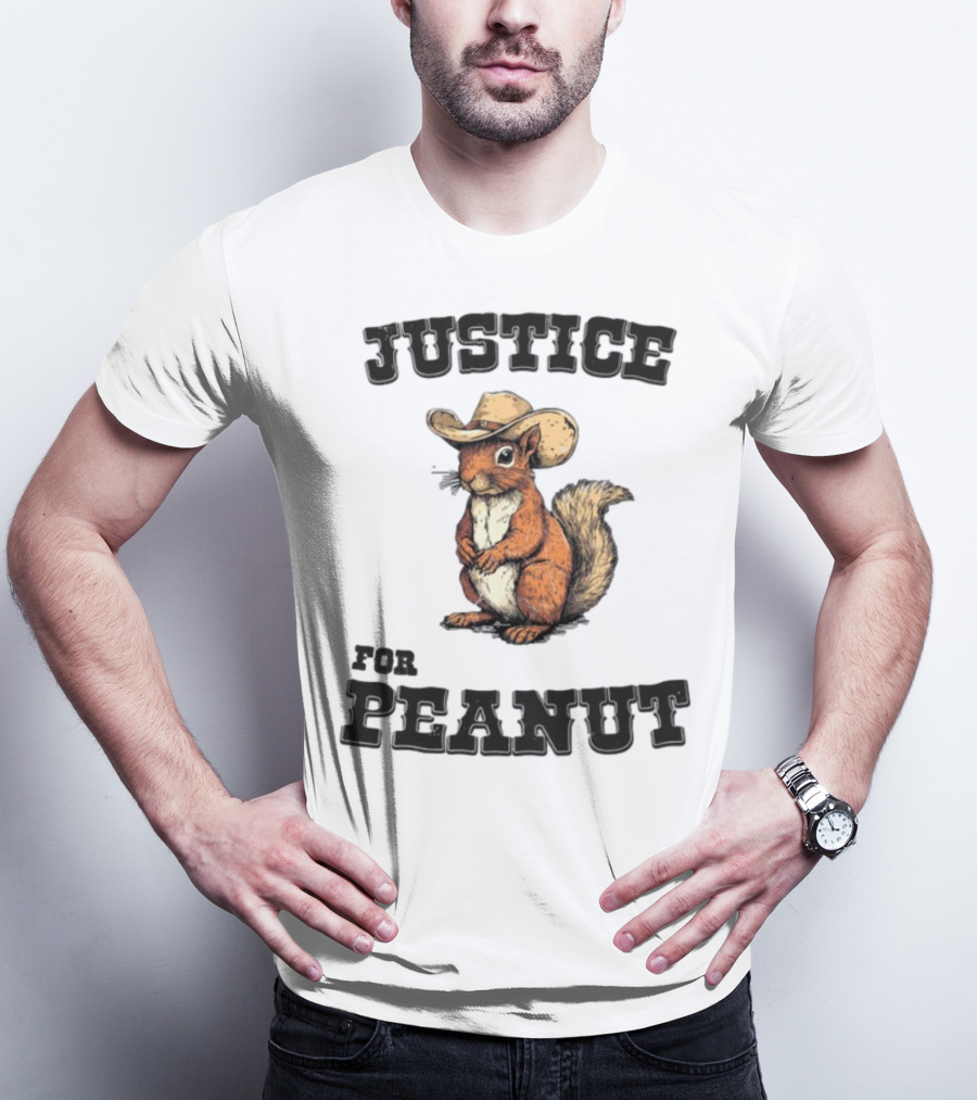 Justice For Peanut Cowboy Squirrel Limited Edition Alex Jones T-Shirt