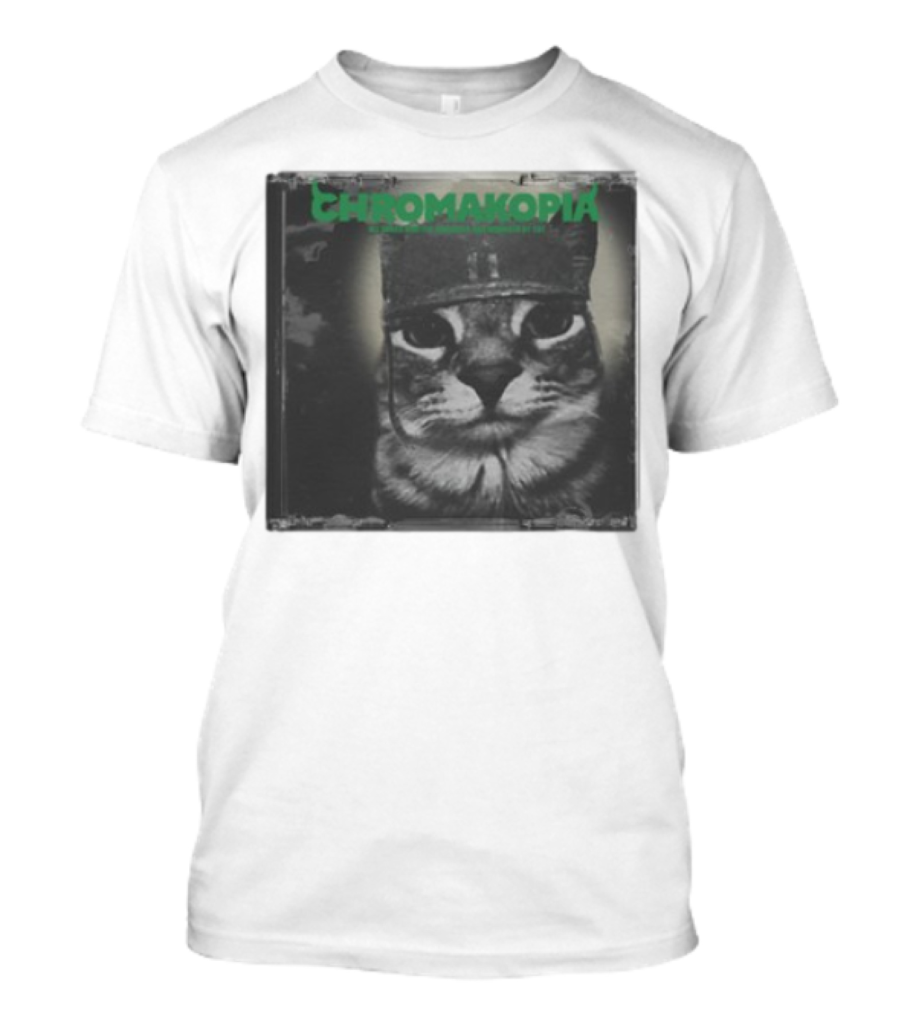 Chromakopia Cat In Military Cap Monochrome Limited Edition T-Shirt