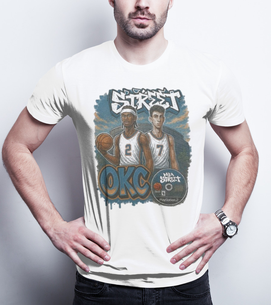 NBA Street OKC PlayStation 2 Basketball Street Art T-Shirt