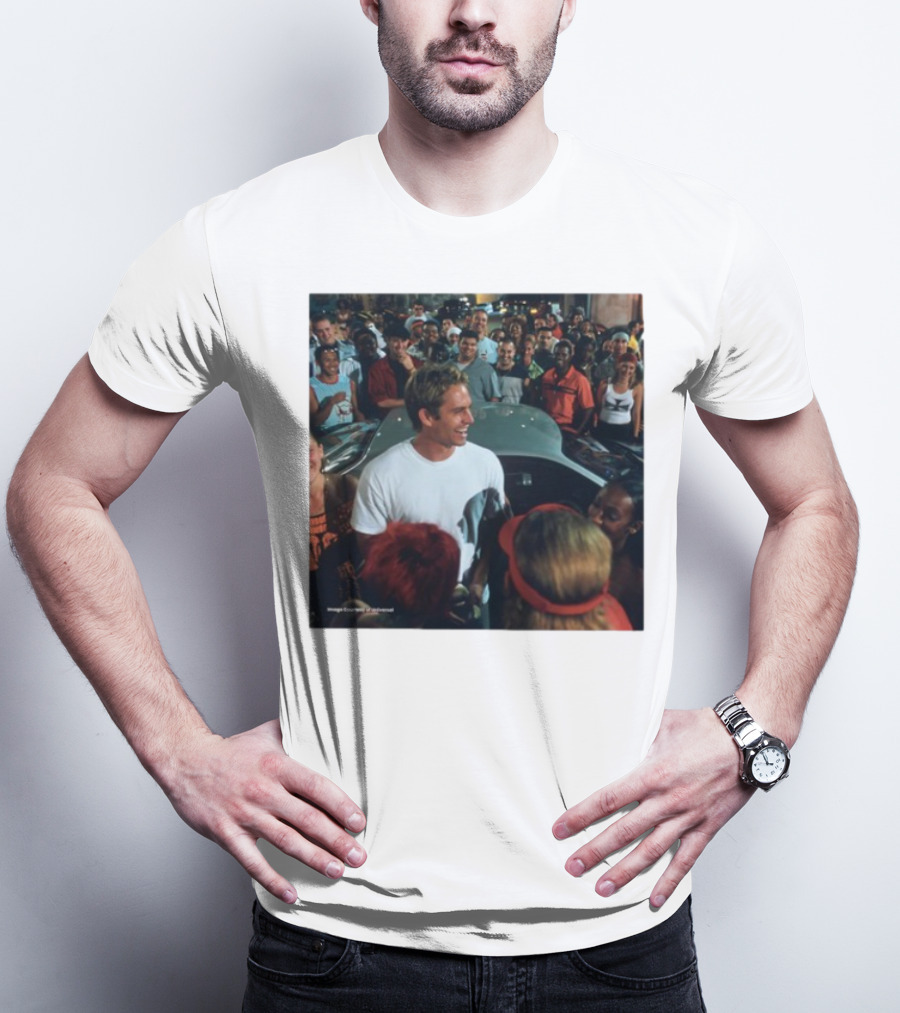 Paul Walker 51st Birthday Celebration Fast And Furious Scene T-Shirt