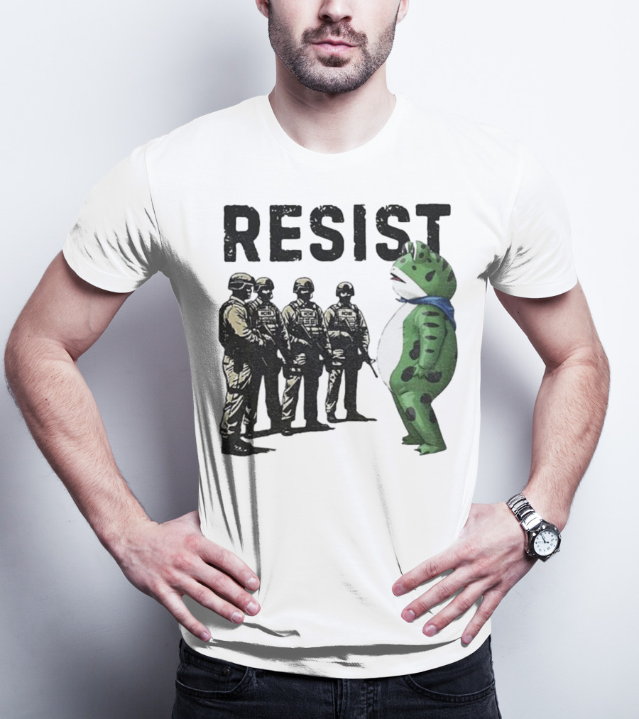 Portland Frog Resist Anti Fascism Anti Trump Protest Graphic T-Shirt