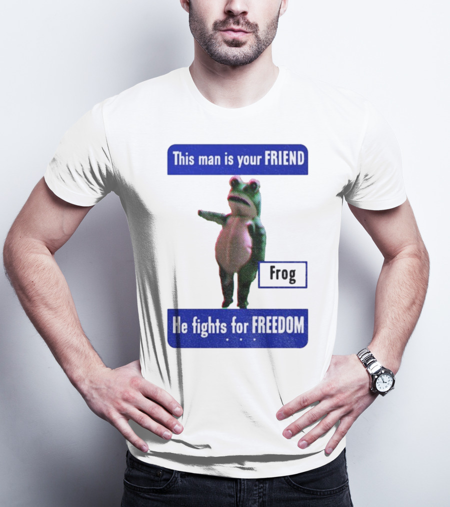 Portland Frog This Man Is Your Friend He Fights For Freedom Anti-ICE T-Shirt
